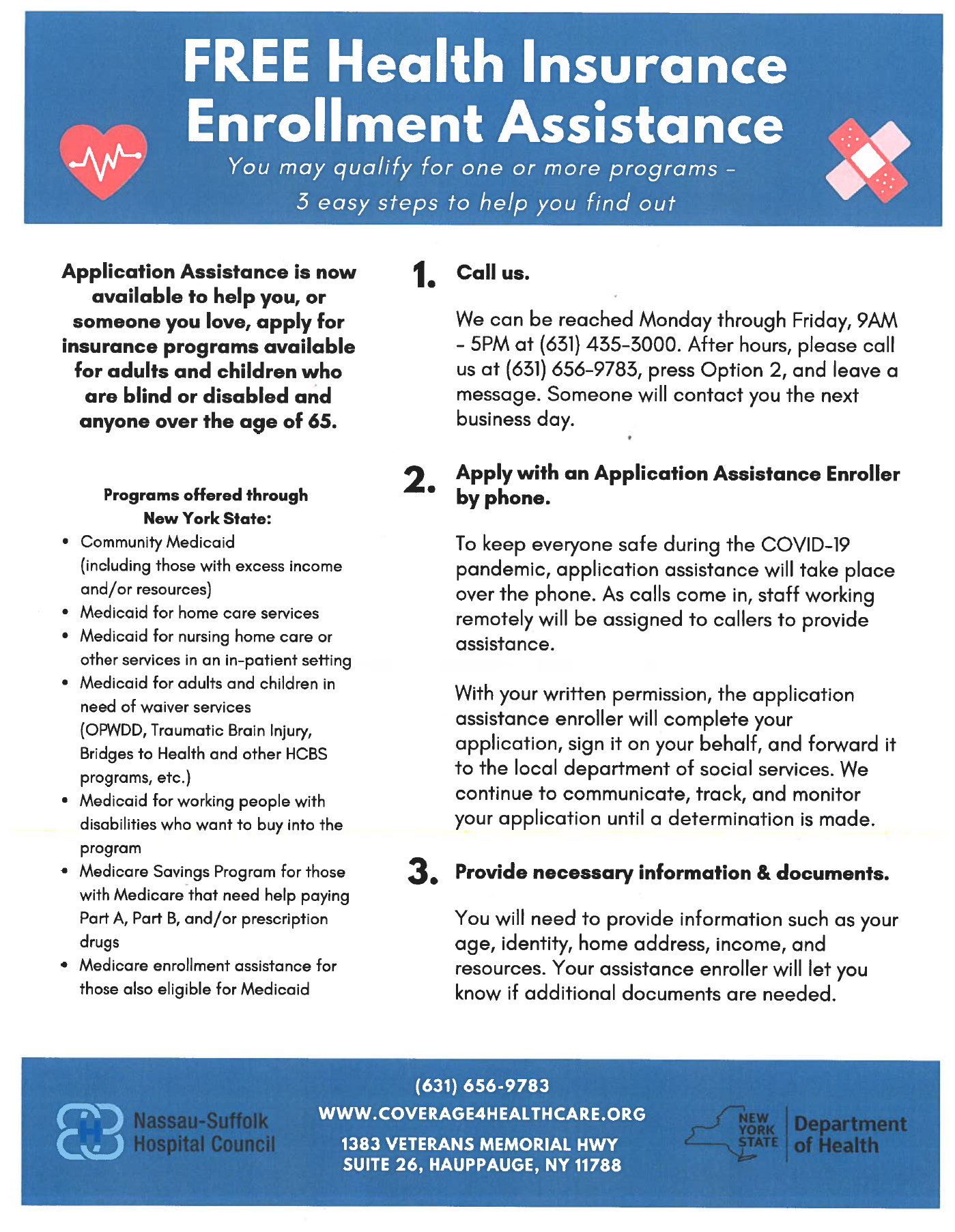 Free Health Insurance Enrollment Assistance – Mastics-Moriches-Shirley ...